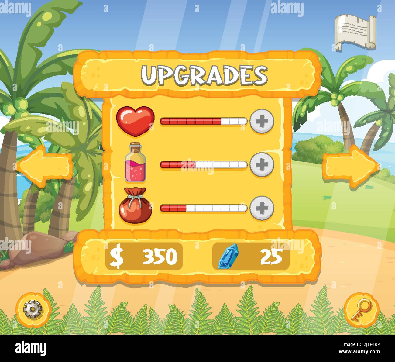 A game background template with elements illustration Stock Vector ...