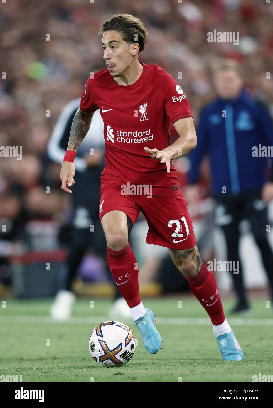 Liverpool, England, 31st August 2022. Kostas Tsimikas of Liverpool ...