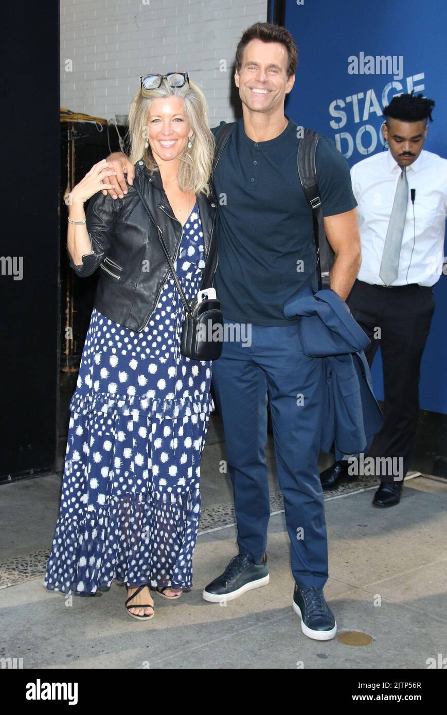 Cameron Mathison, Laura Wright on the set of Good Morning America to ...