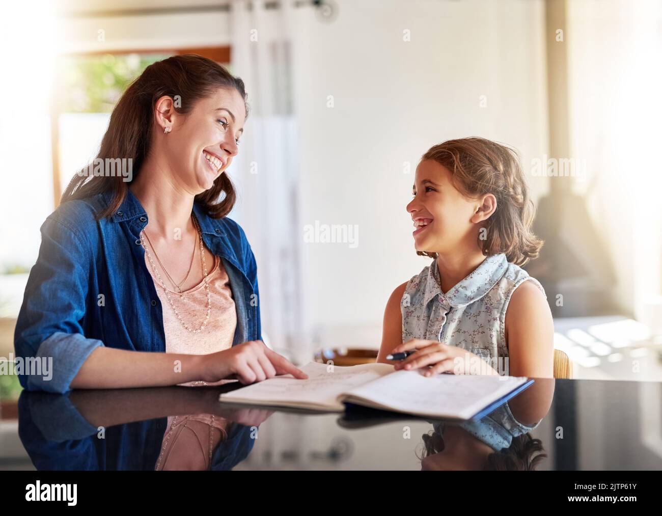 Thats correct Well done my angel. a mother helping her daughter with ...