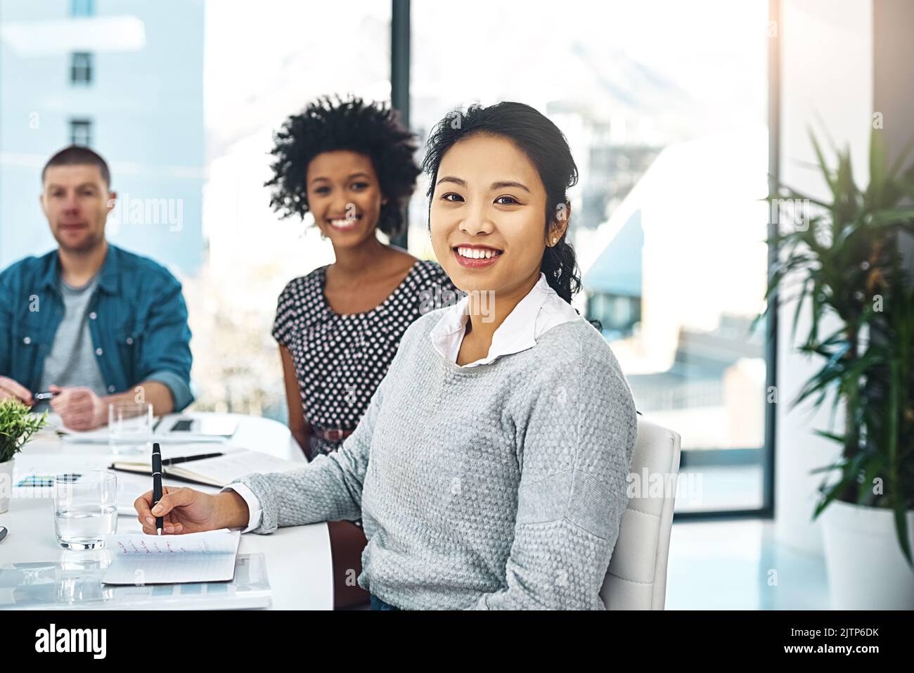 Were a cut above the rest. Portrait of a group of colleagues sitting ...