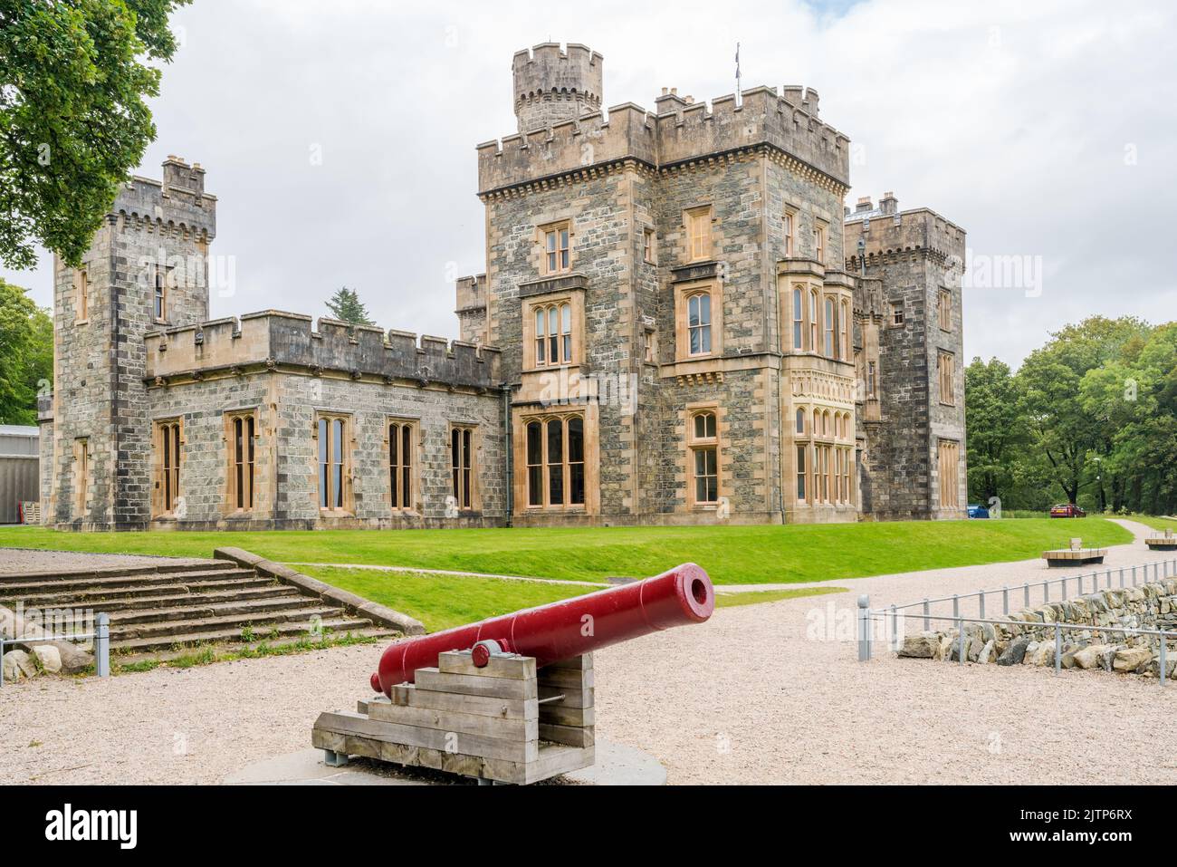 Lews Castle, Victorian era castle in Stornoway, Isle of Lewis, Scotland ...