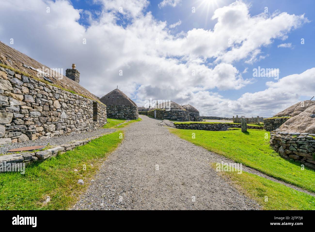 Gearrannan black house village, Dun Carloway, Isle of Lewis, Scotland ...
