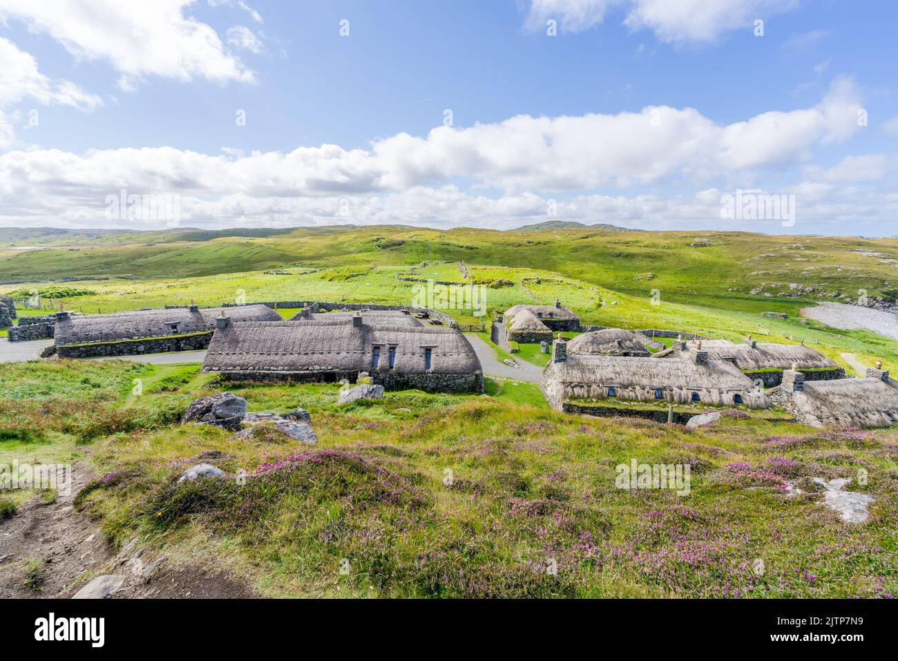 Gearrannan black house village, Dun Carloway, Isle of Lewis, Scotland ...