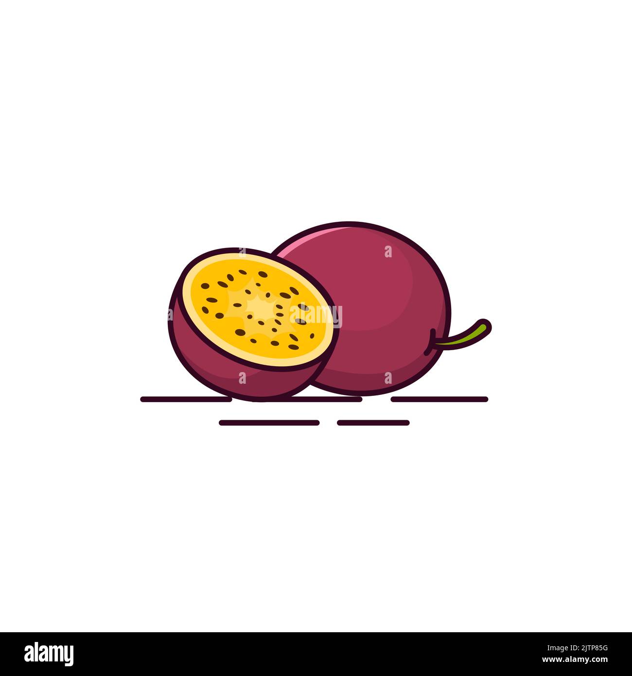 A vector illustration of passion fruit Stock Vector Image & Art - Alamy