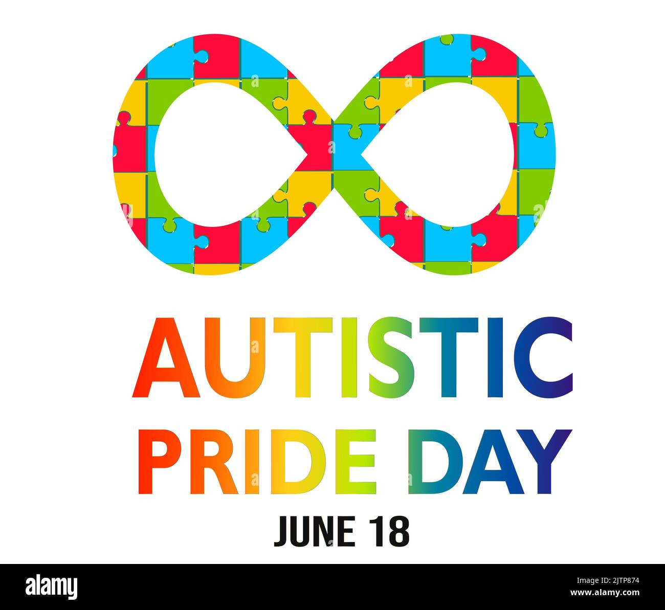 A vector illustration of an Autistic Pride Day June 18 celebration ...