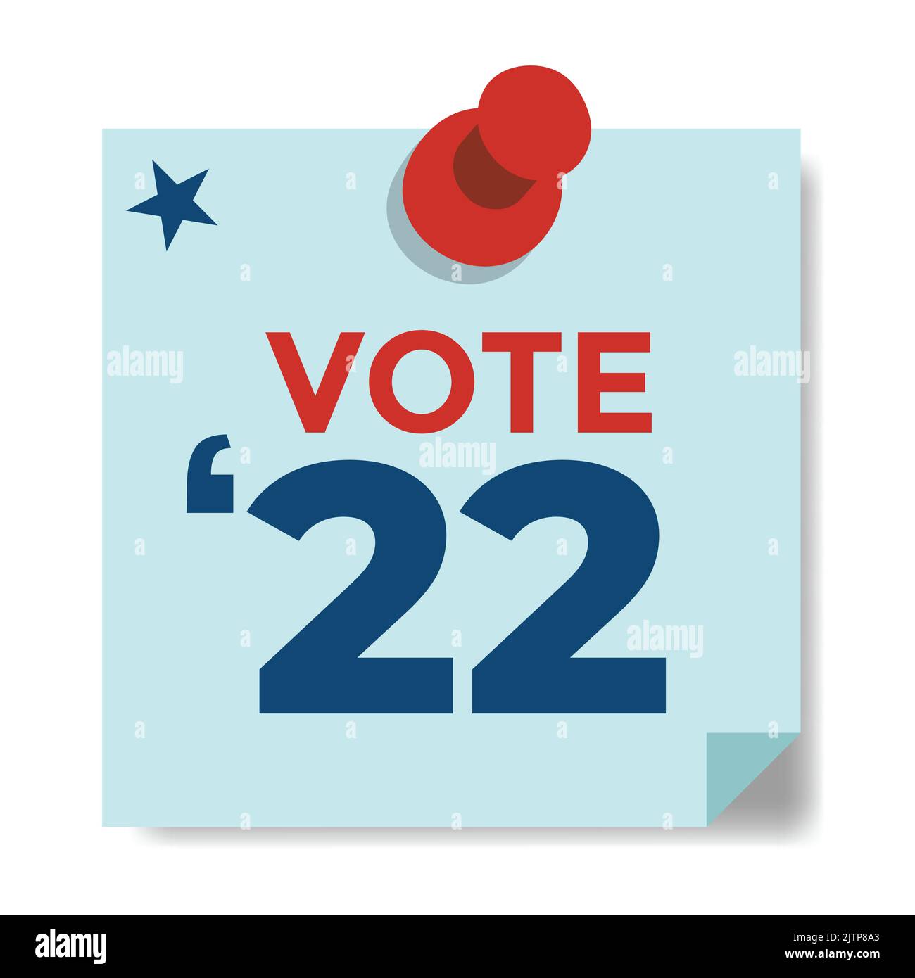 2022 Midterm Elections Design with Red White Blue Vote Icon Stock ...