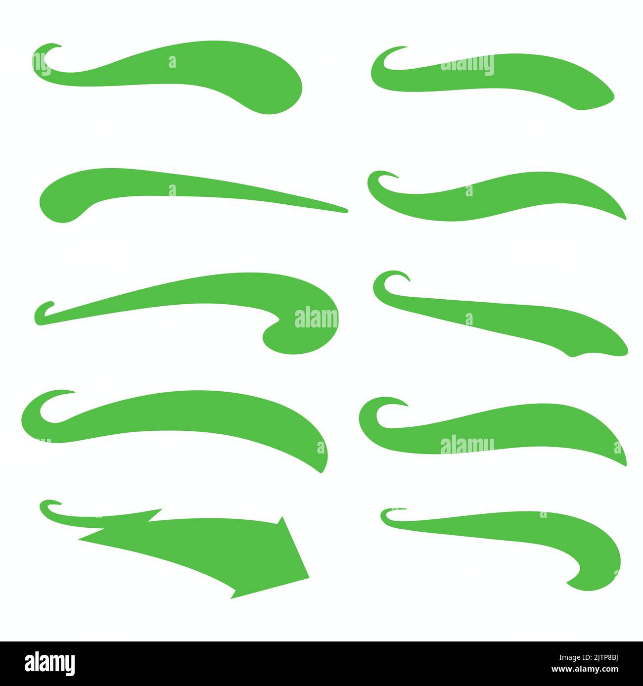 Green Swirls Swash Logo Ornament Design Stock Vector Image & Art - Alamy