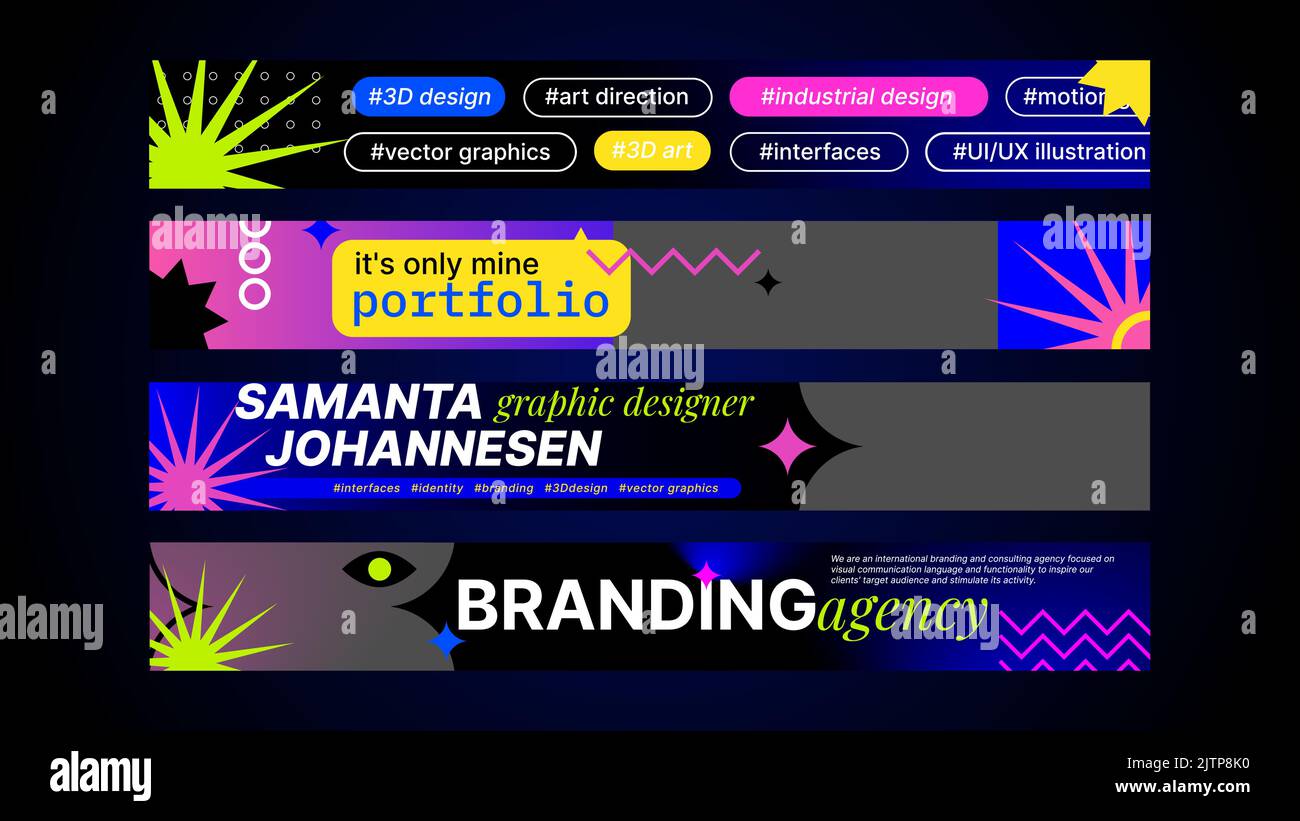 Horizontal Covers for Branding. Graphic designer Identity Collection ...