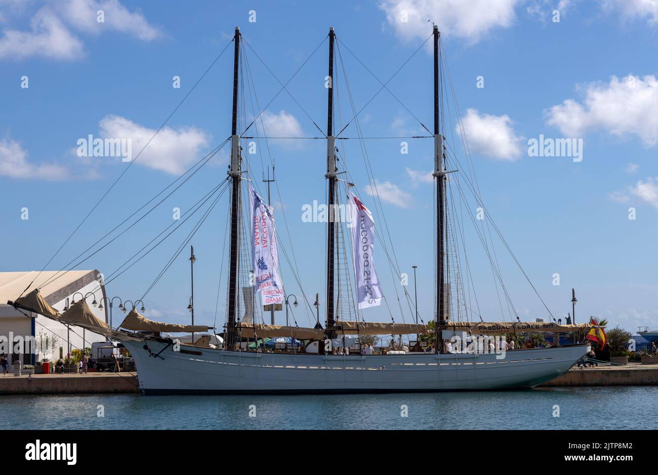 GENOA, ITALY JUNE, 25, 2022 - The Spanish Pascual Flores 1917 ship ...