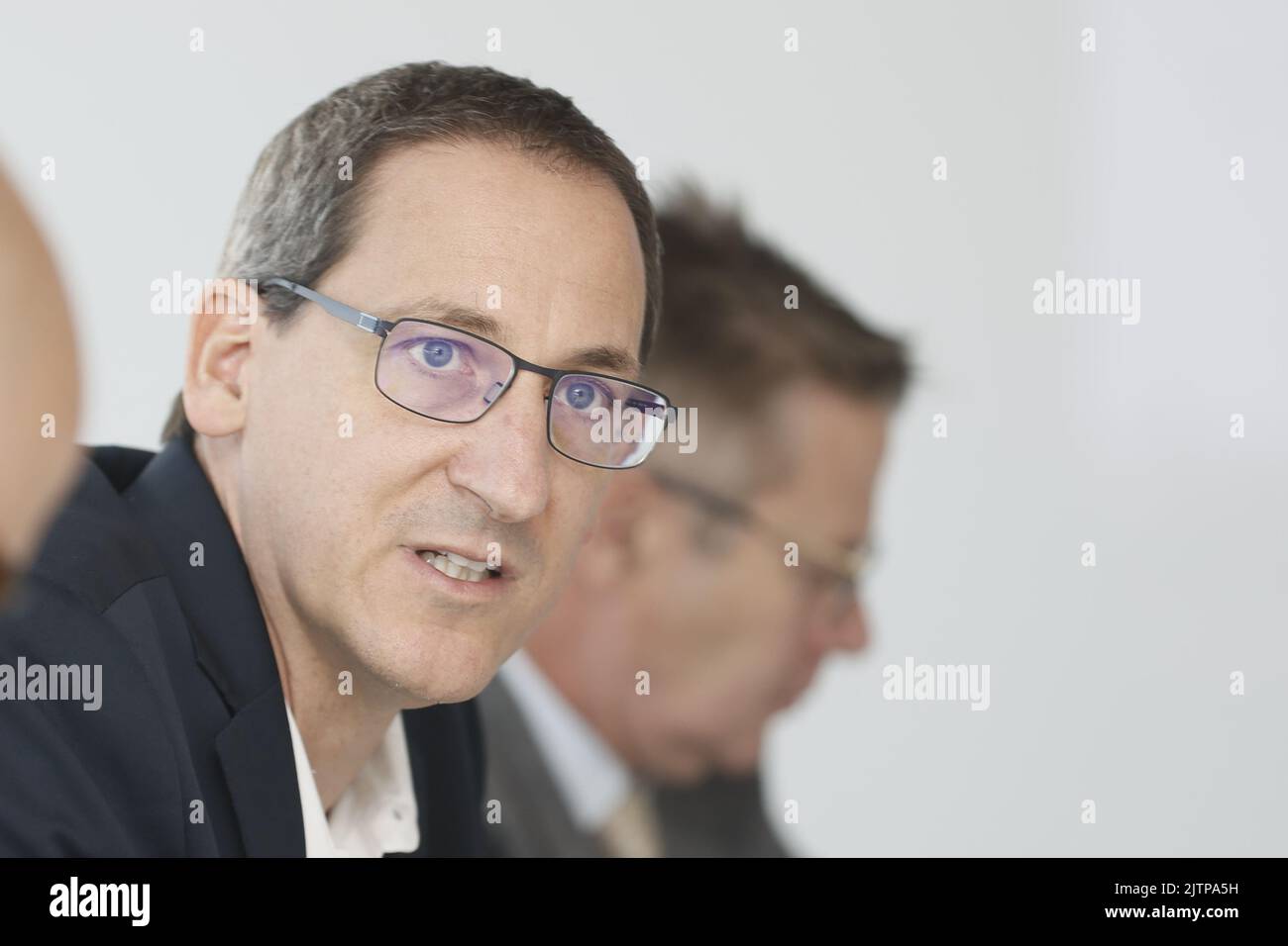 John Cockerill CEO Francois Michel pictured at a visit at the Cockerill ...