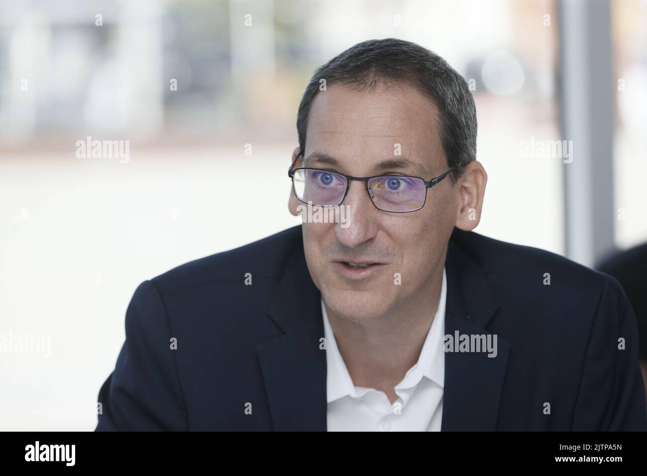 John Cockerill CEO Francois Michel pictured at a visit at the Cockerill ...