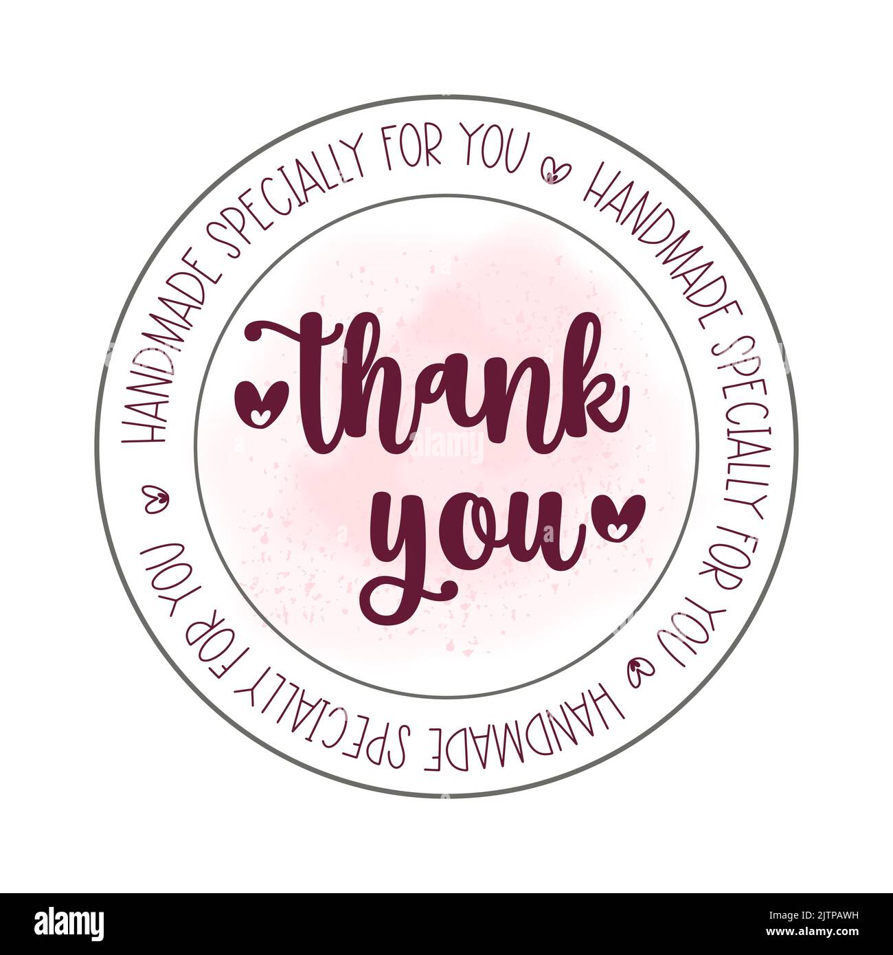 Thank you packaging round sticker Stock Vector Image & Art - Alamy