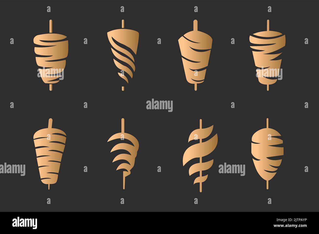 Shawarma logo for restaurants and markets. Doner kebab logo template ...