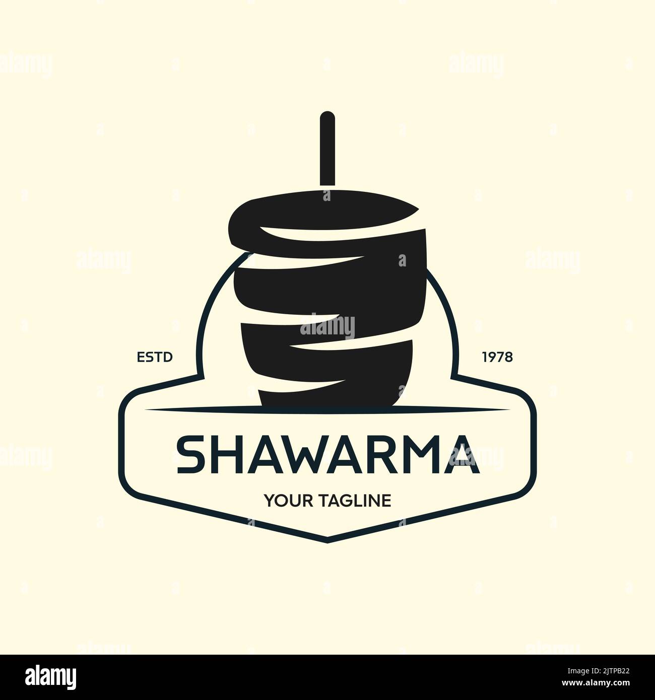 Shawarma logo for restaurants and markets. Doner kebab logo template ...