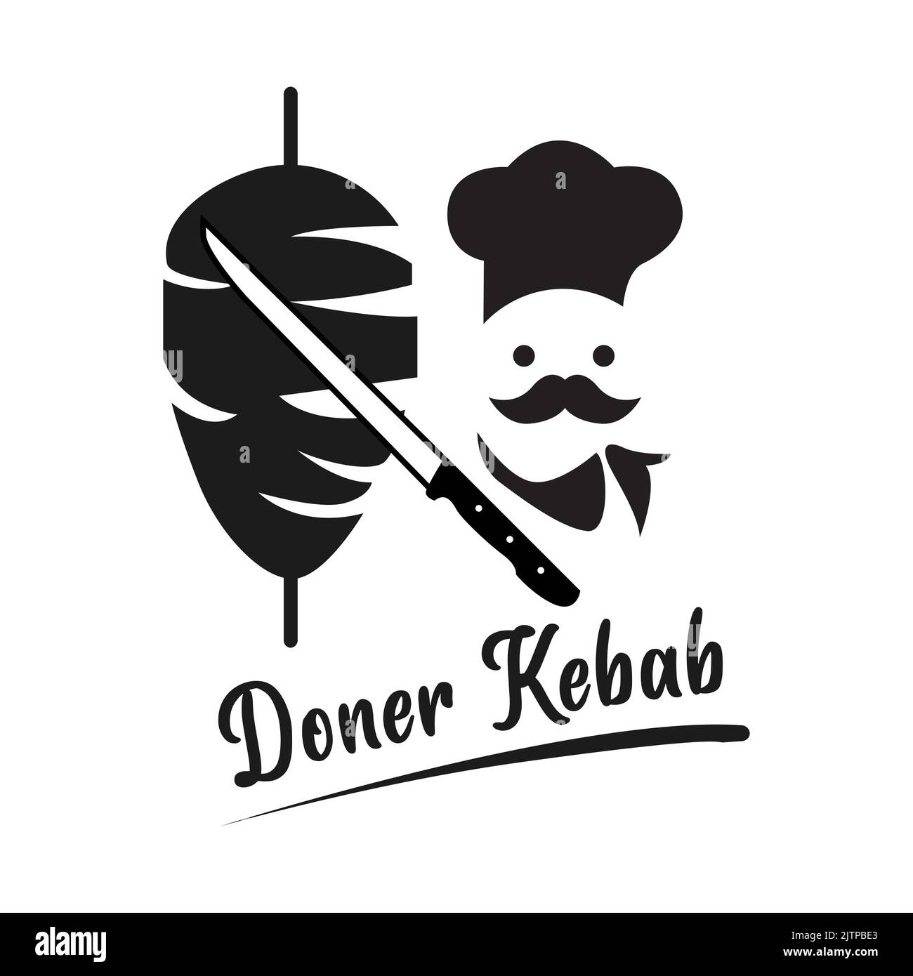 Doner kebab logo for restaurants and markets. Doner kebab logo template ...