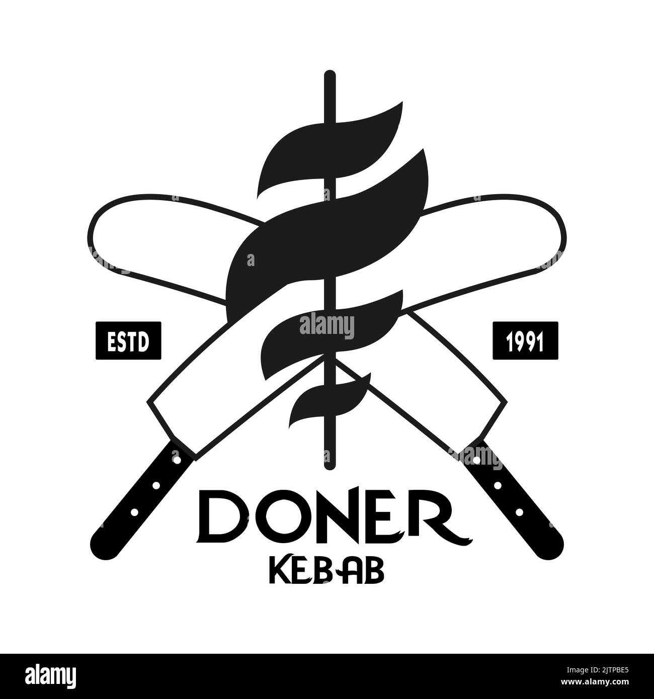 Doner kebab logo for restaurants and markets. Doner kebab logo template ...