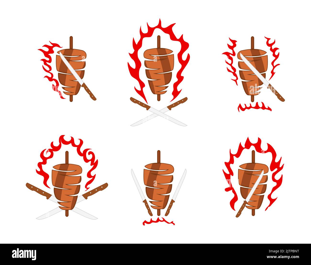 Doner kebab logo for restaurants and markets. Doner kebab logo template ...