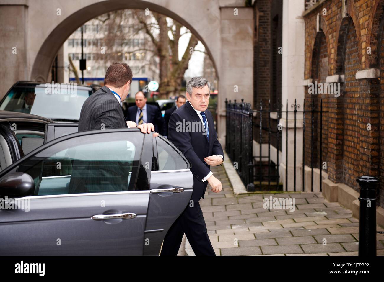 PM Gordon Brown, John Denham and Dr Anne Dixon speaking at The King's ...