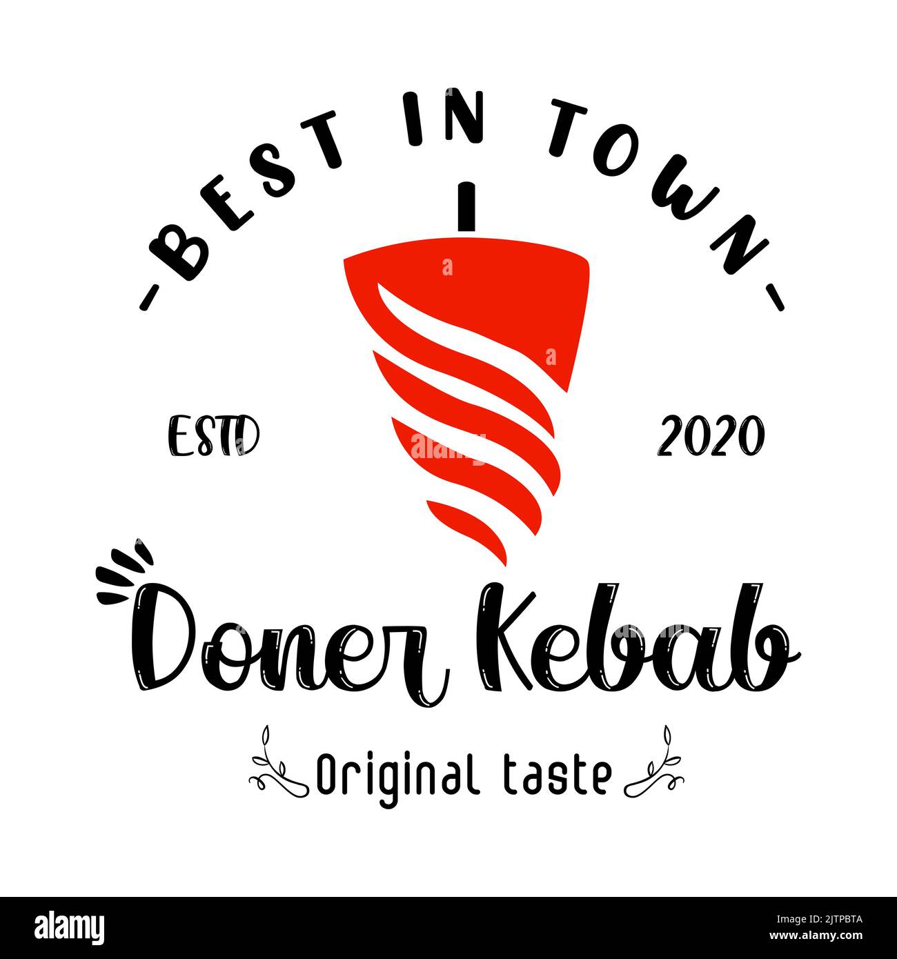 Doner kebab logo for restaurants and markets. Doner kebab logo template ...