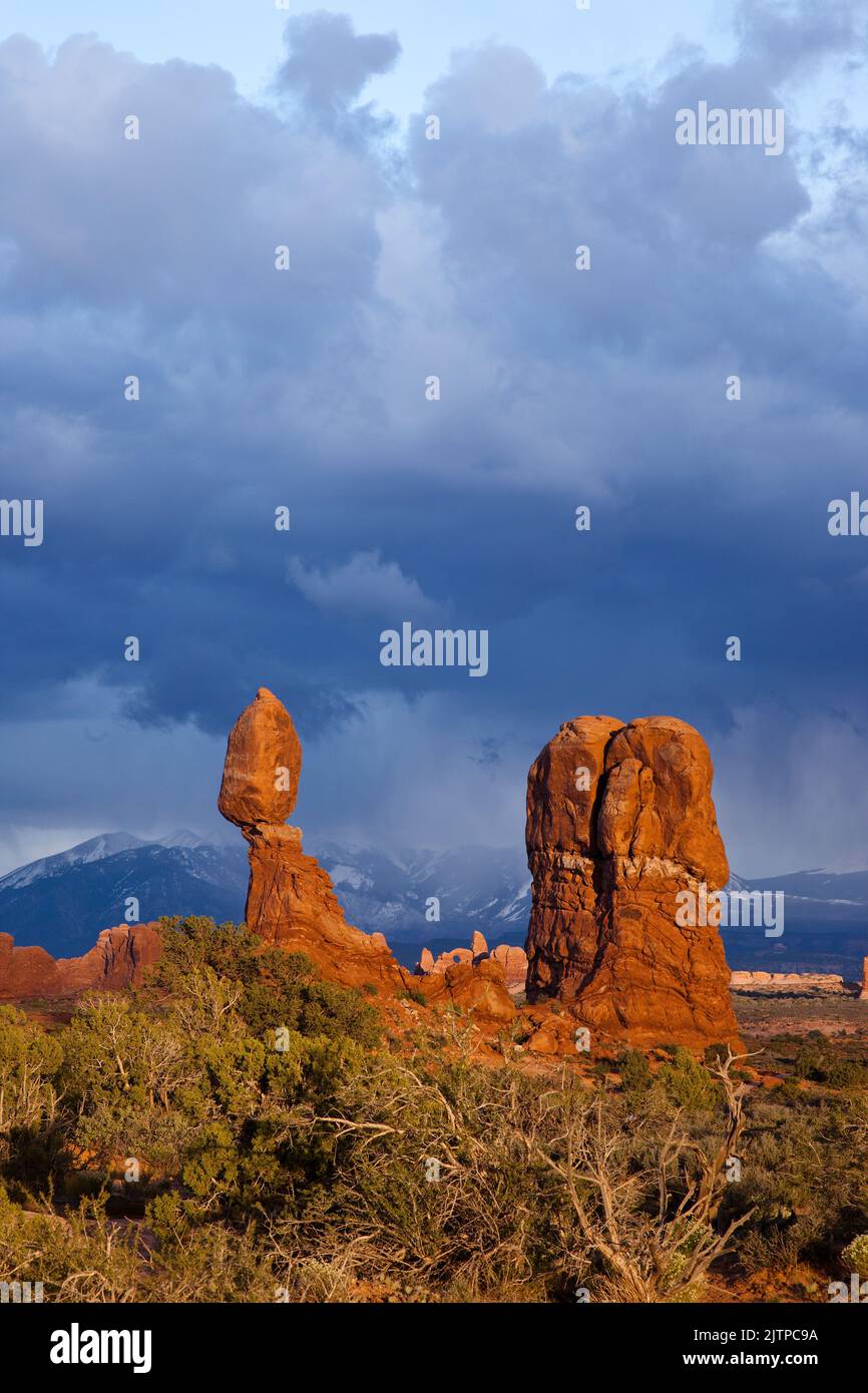 Balanced Rock in Arches National Park near Moab, Utah. In the ...