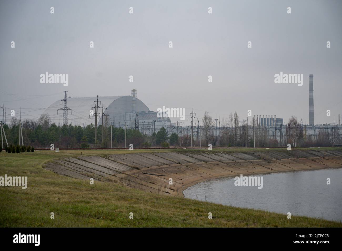 Sperrzone Tschernobyl und Geisterstadt Prypjat in der Ukraine Stock ...