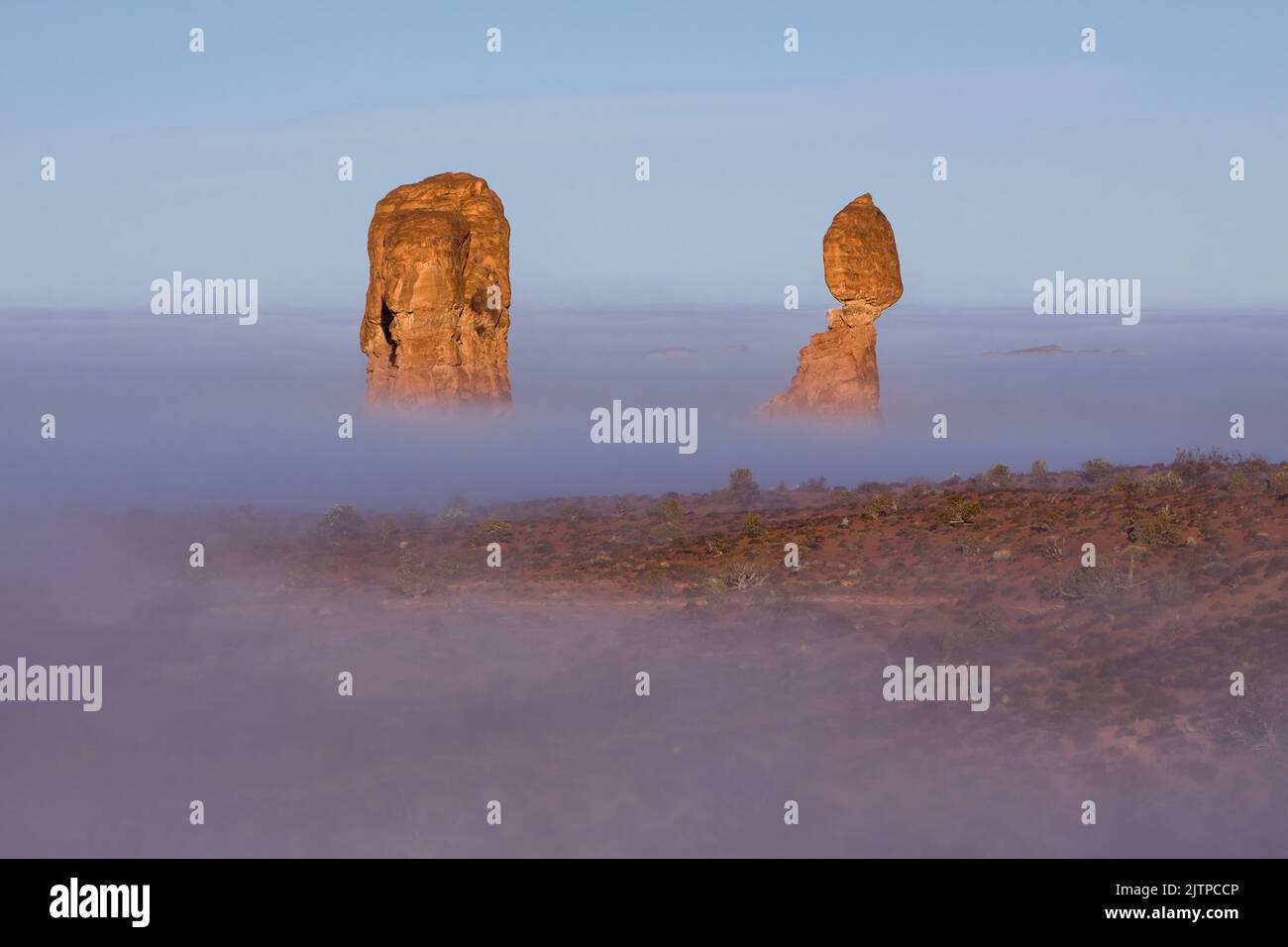 Ground fog around Balanced Rock caused by a temperature inversion in ...