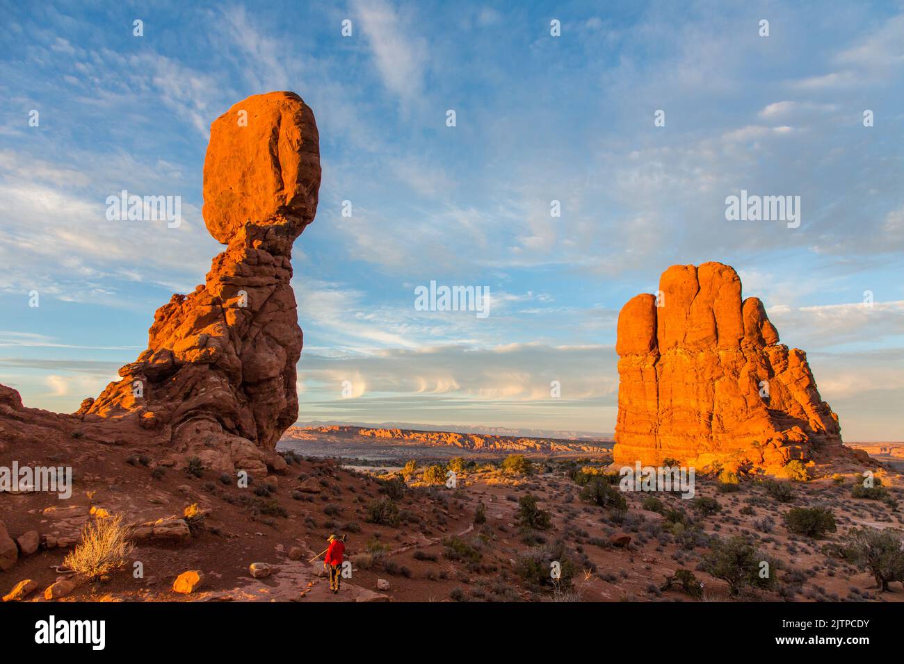 Balanced Rock as viewed from the east in Arches National Park, Moab ...