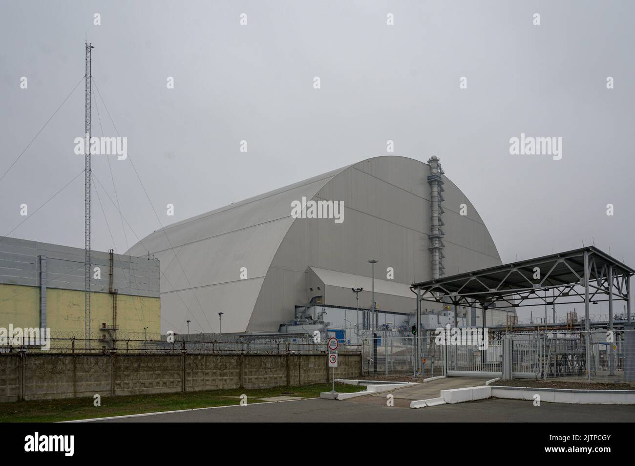Sperrzone Tschernobyl und Geisterstadt Prypjat in der Ukraine Stock ...