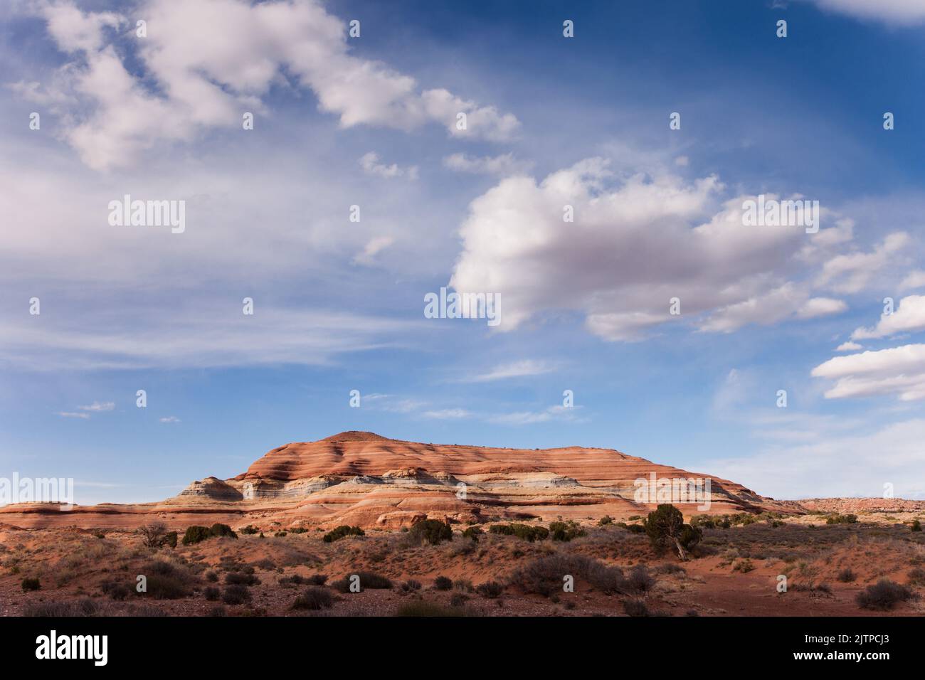 Colorful layers of sandstone in the Rainbow Rocks near Moab, Utah Stock ...