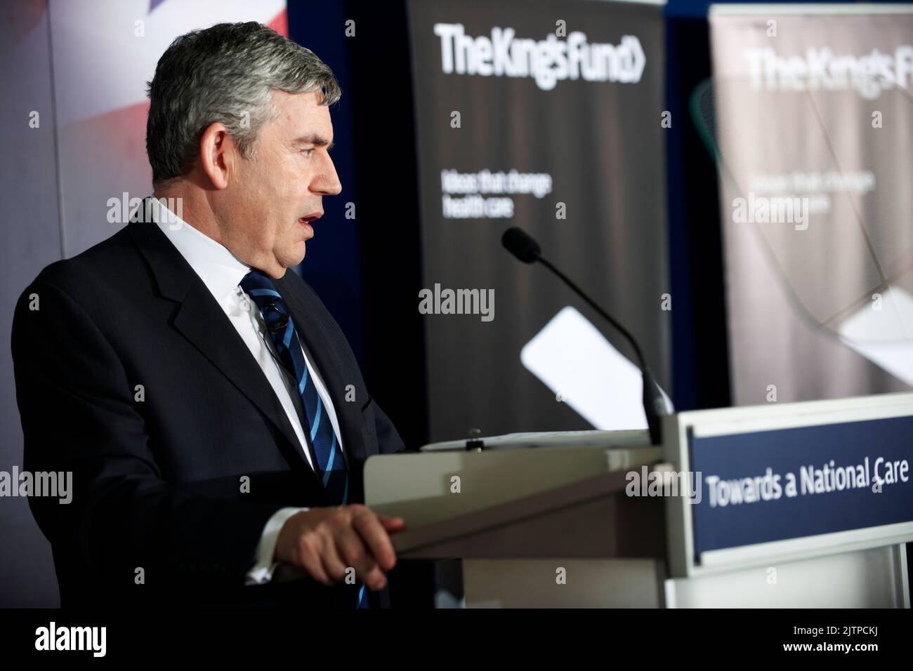PM Gordon Brown, John Denham and Dr Anne Dixon speaking at The King's ...