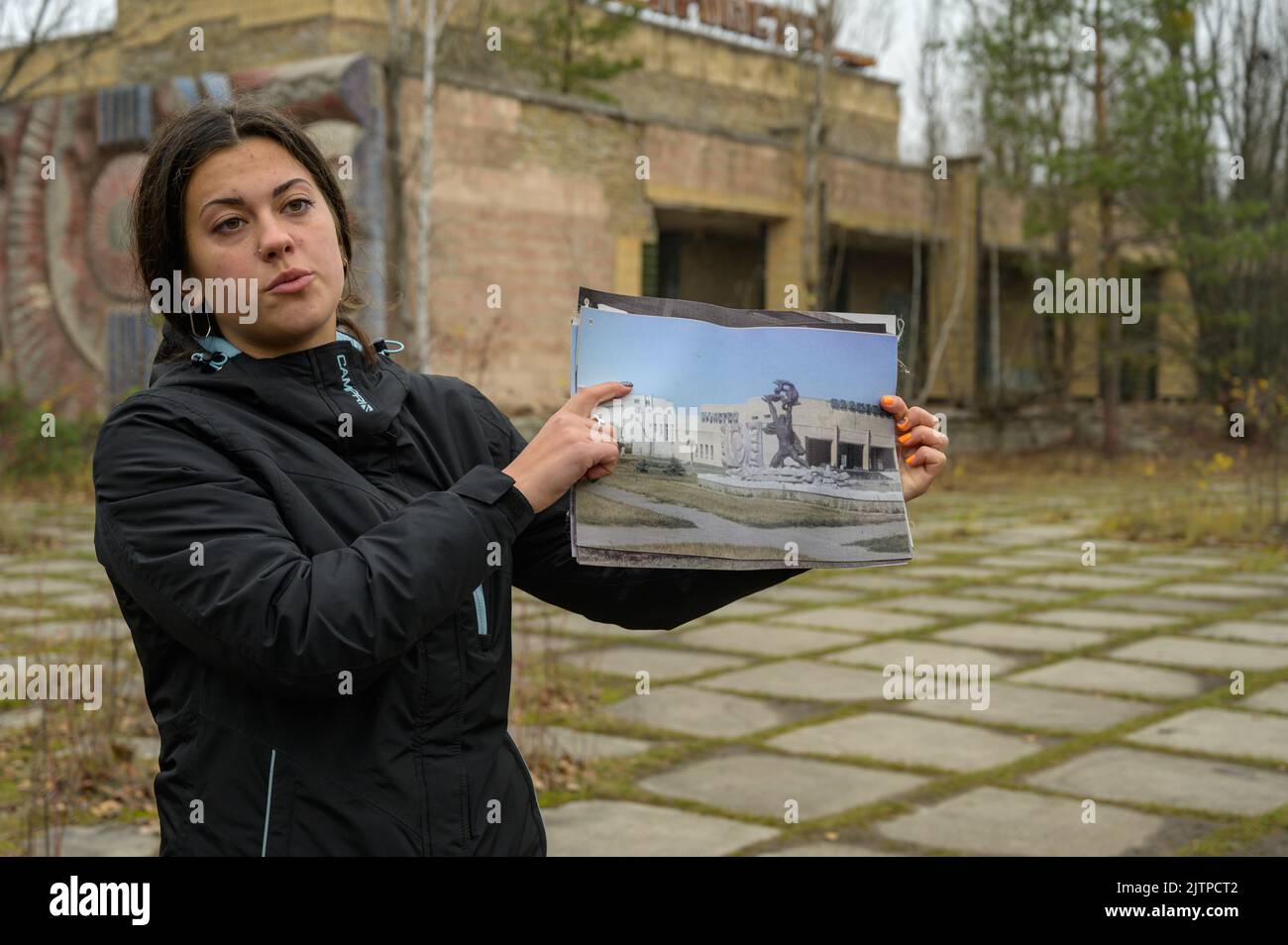 Sperrzone Tschernobyl und Geisterstadt Prypjat in der Ukraine Stock ...