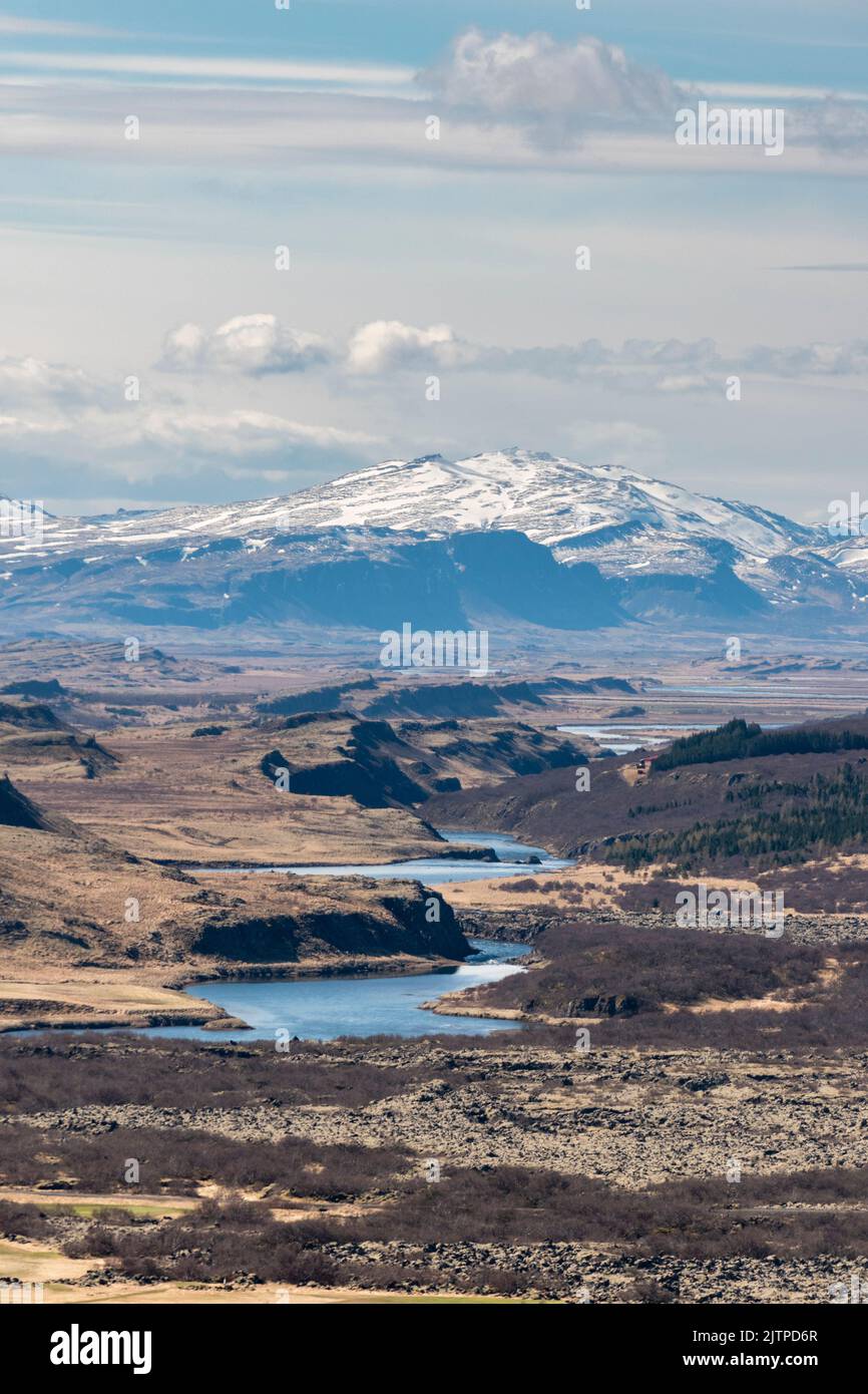 Grabrok Crater near Bifrost, Iceland Stock Photo - Alamy