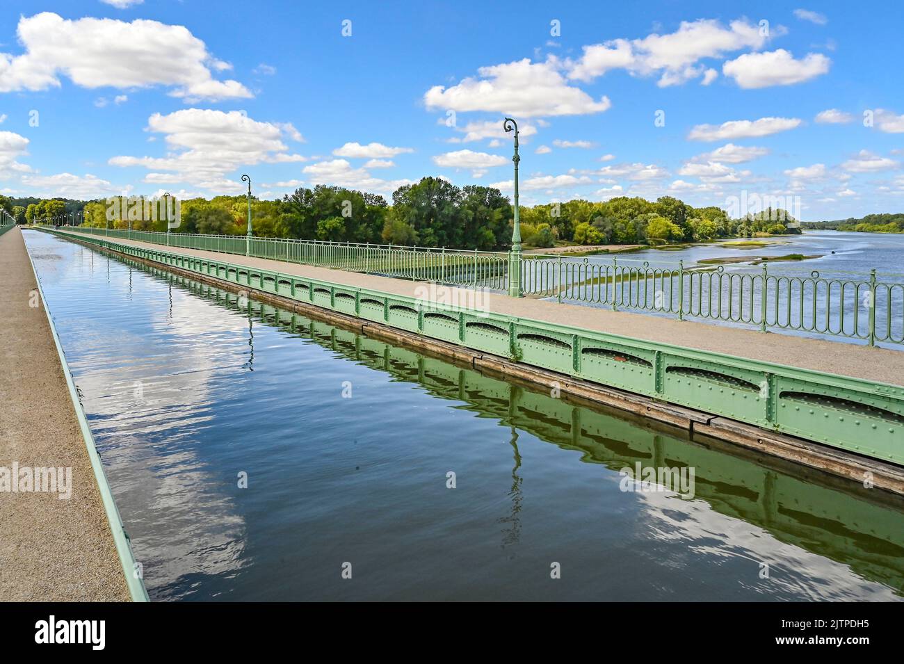 The Pont-Canal of Briare is a metal canal bridge that spans the Loire ...