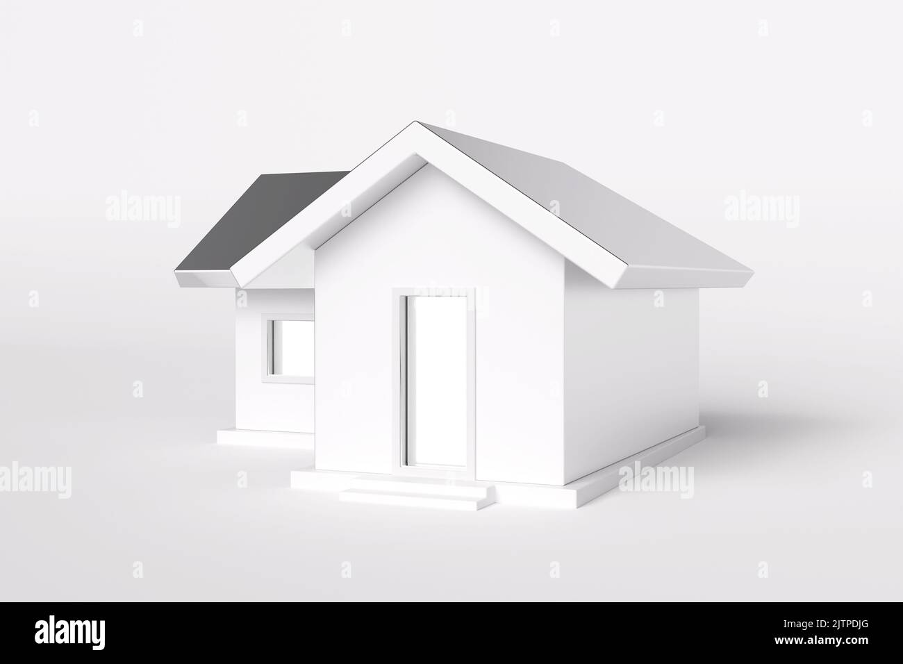 Abstract white house isolate on white background. Modern architecture ...