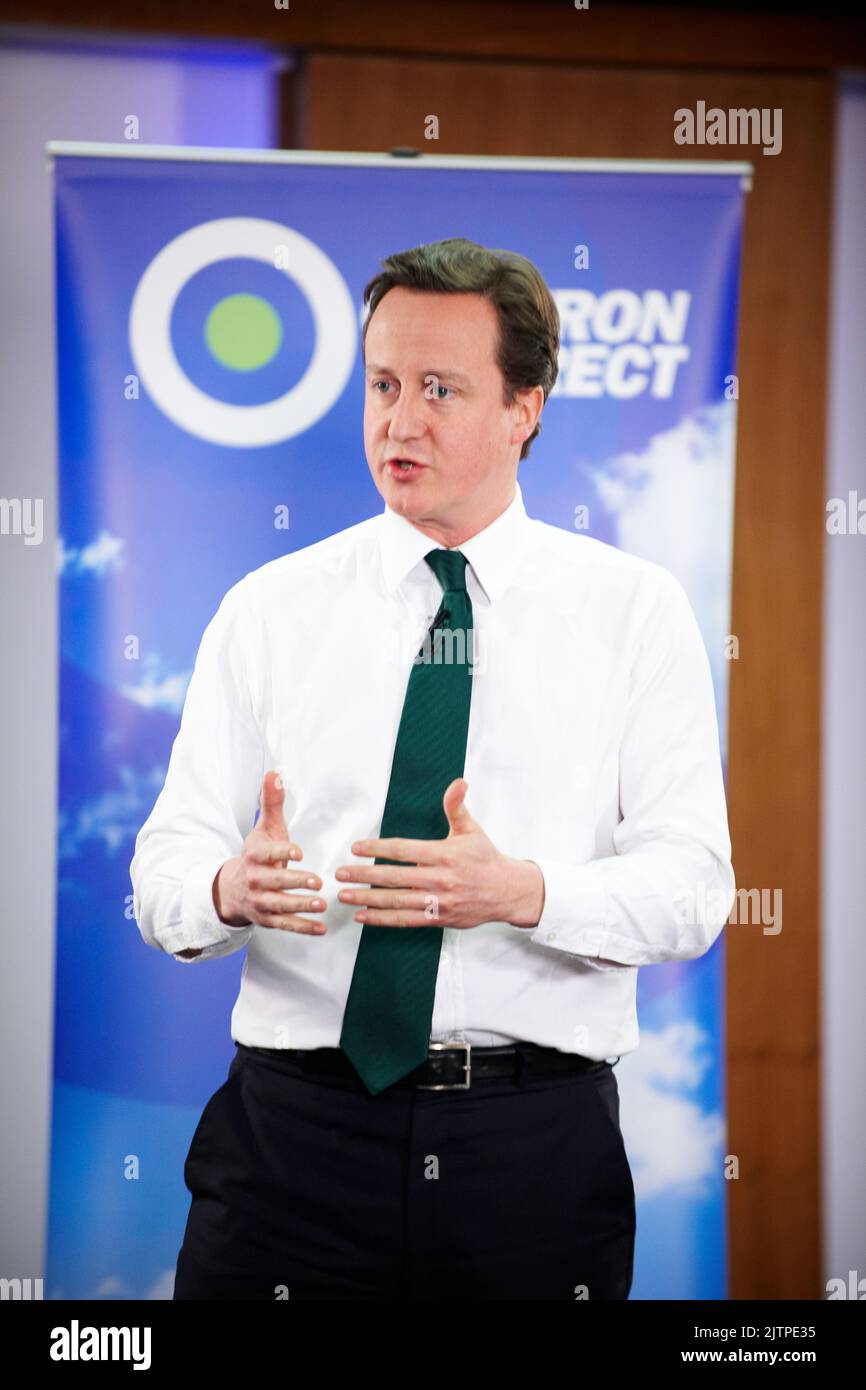 David Cameron speaking at The King's Fund 08/01/10 Stock Photo - Alamy
