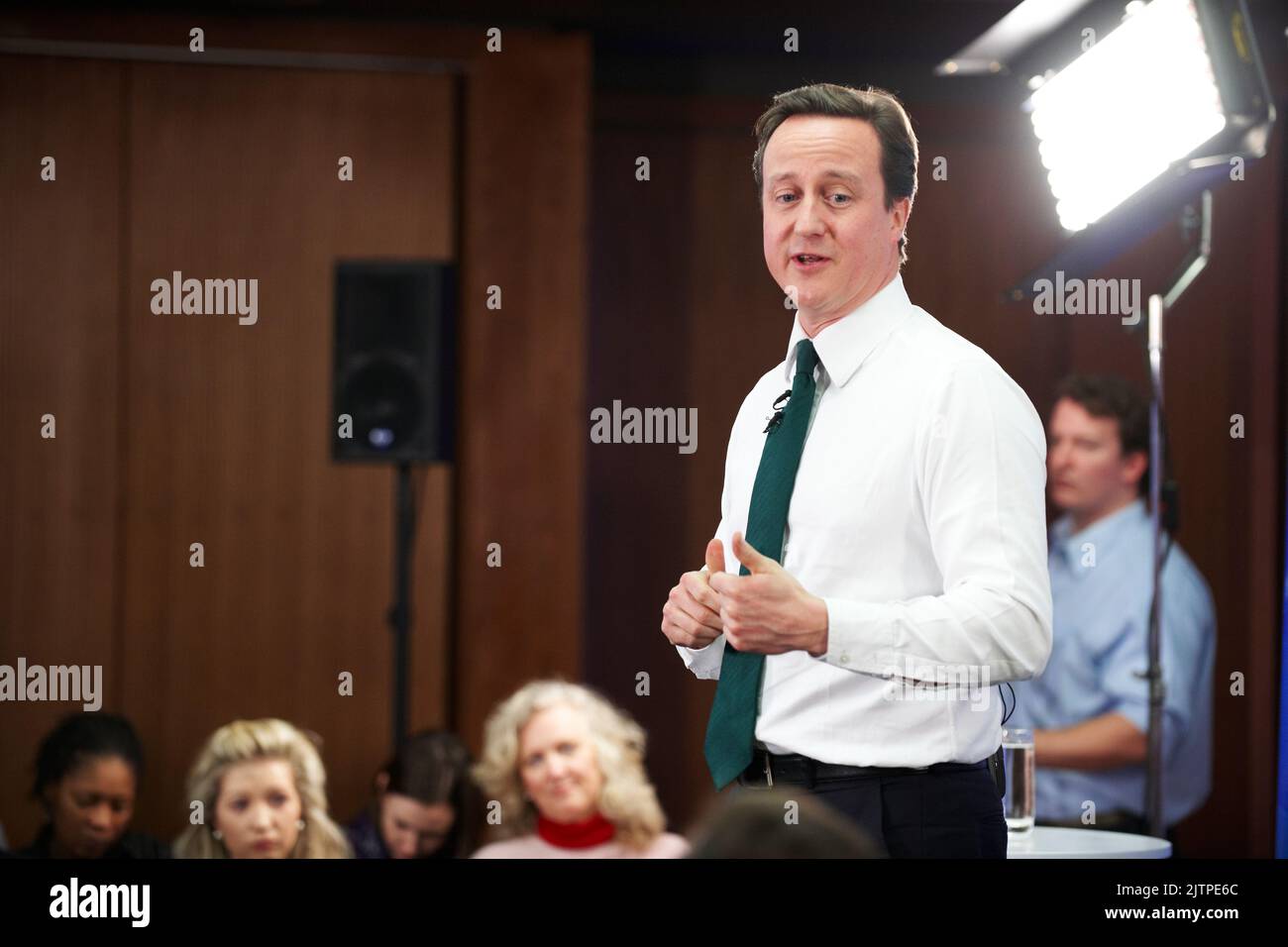 David Cameron speaking at The King's Fund 08/01/10 Stock Photo - Alamy