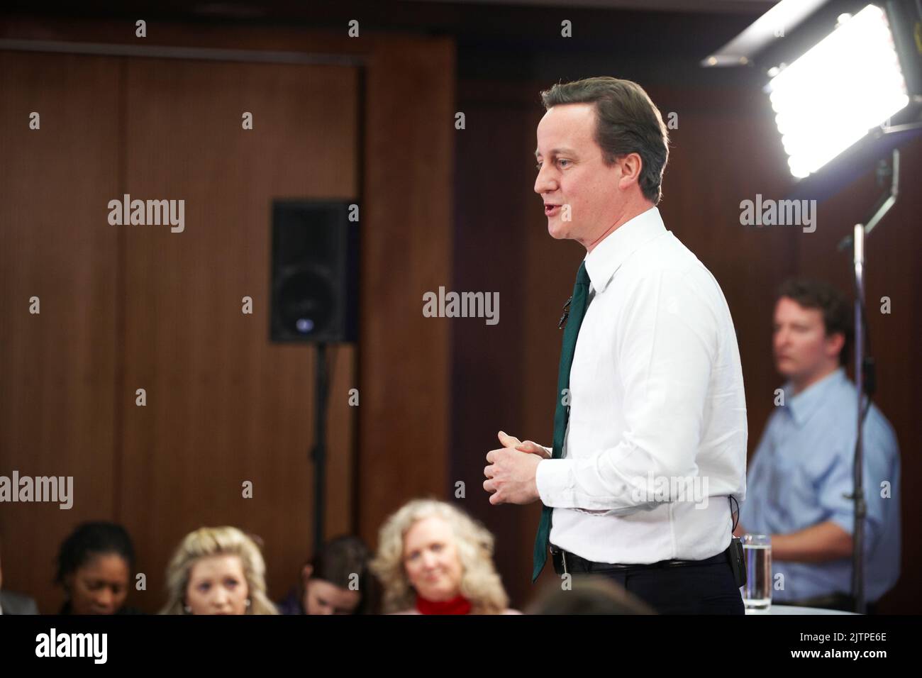 David Cameron speaking at The King's Fund 08/01/10 Stock Photo - Alamy