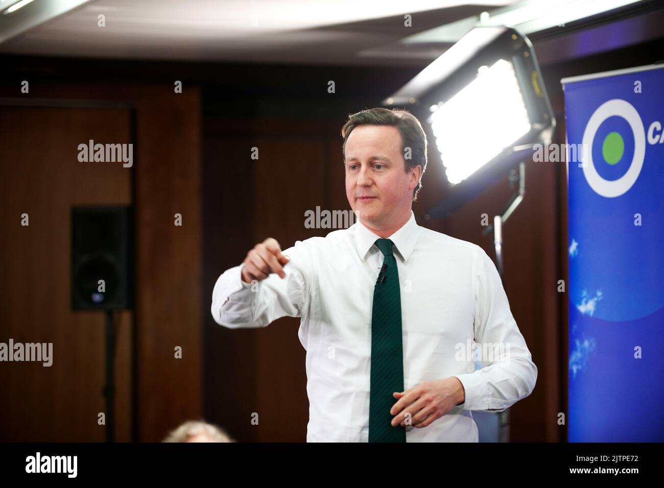 David Cameron speaking at The King's Fund 08/01/10 Stock Photo - Alamy