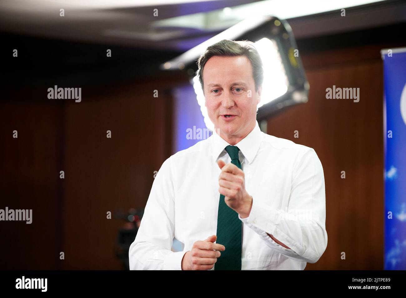 David Cameron speaking at The King's Fund 08/01/10 Stock Photo - Alamy