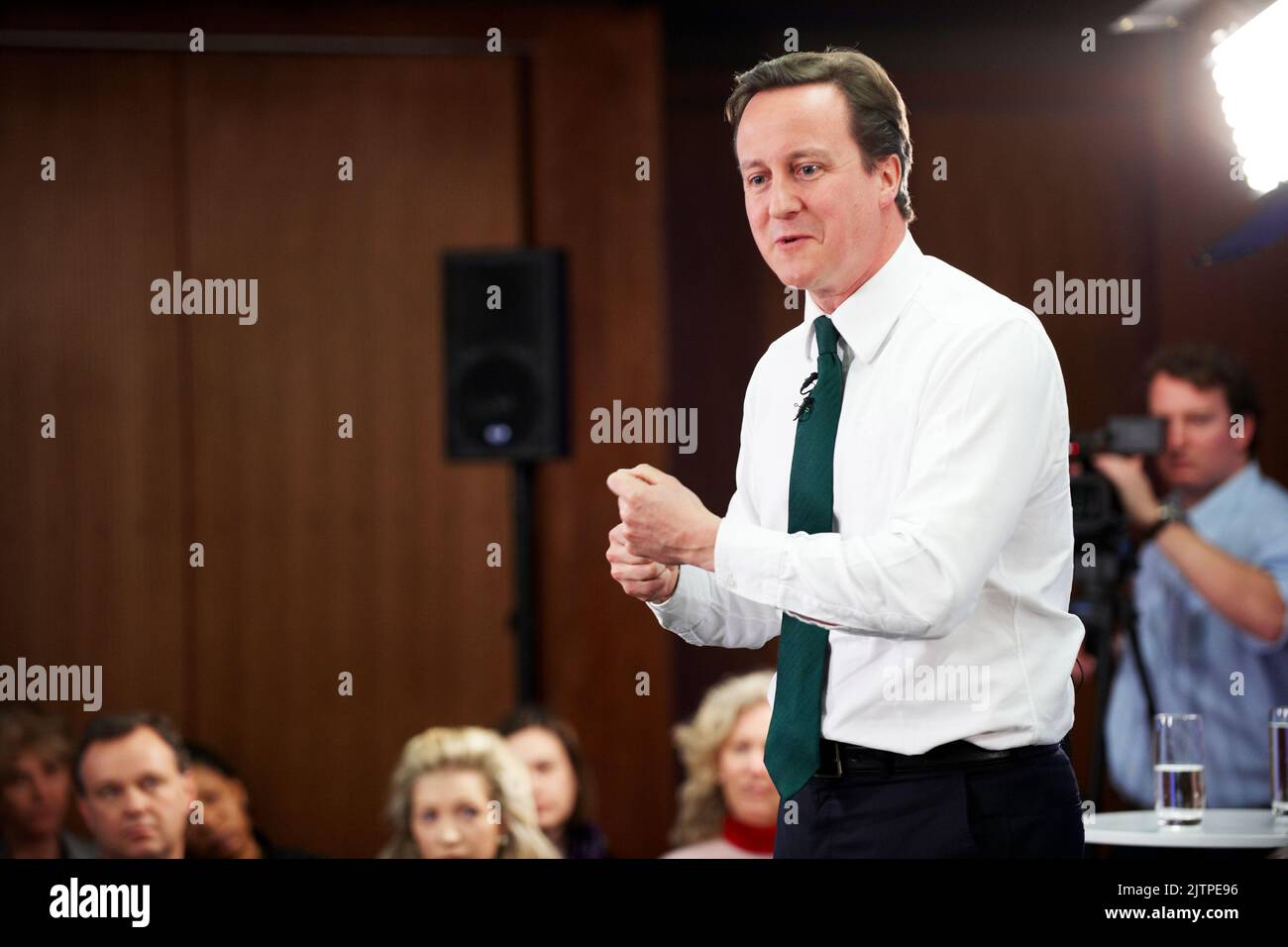 David Cameron speaking at The King's Fund 08/01/10 Stock Photo - Alamy