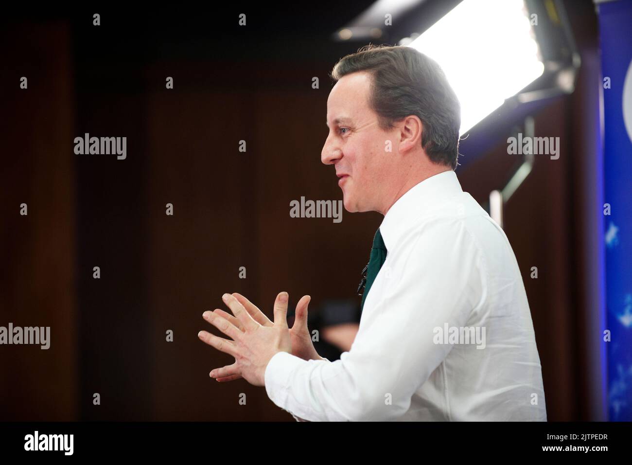 David Cameron speaking at The King's Fund 08/01/10 Stock Photo - Alamy