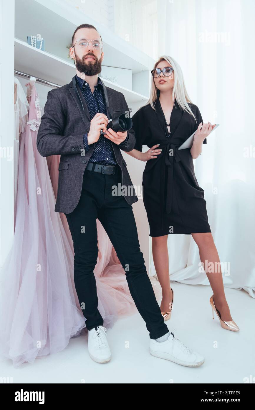 fashion boutique photo studio luxury gown showroom Stock Photo - Alamy