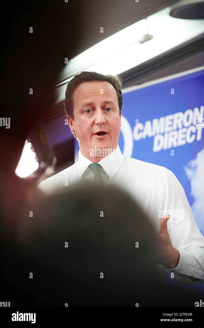 David Cameron speaking at The King's Fund 08/01/10 Stock Photo - Alamy