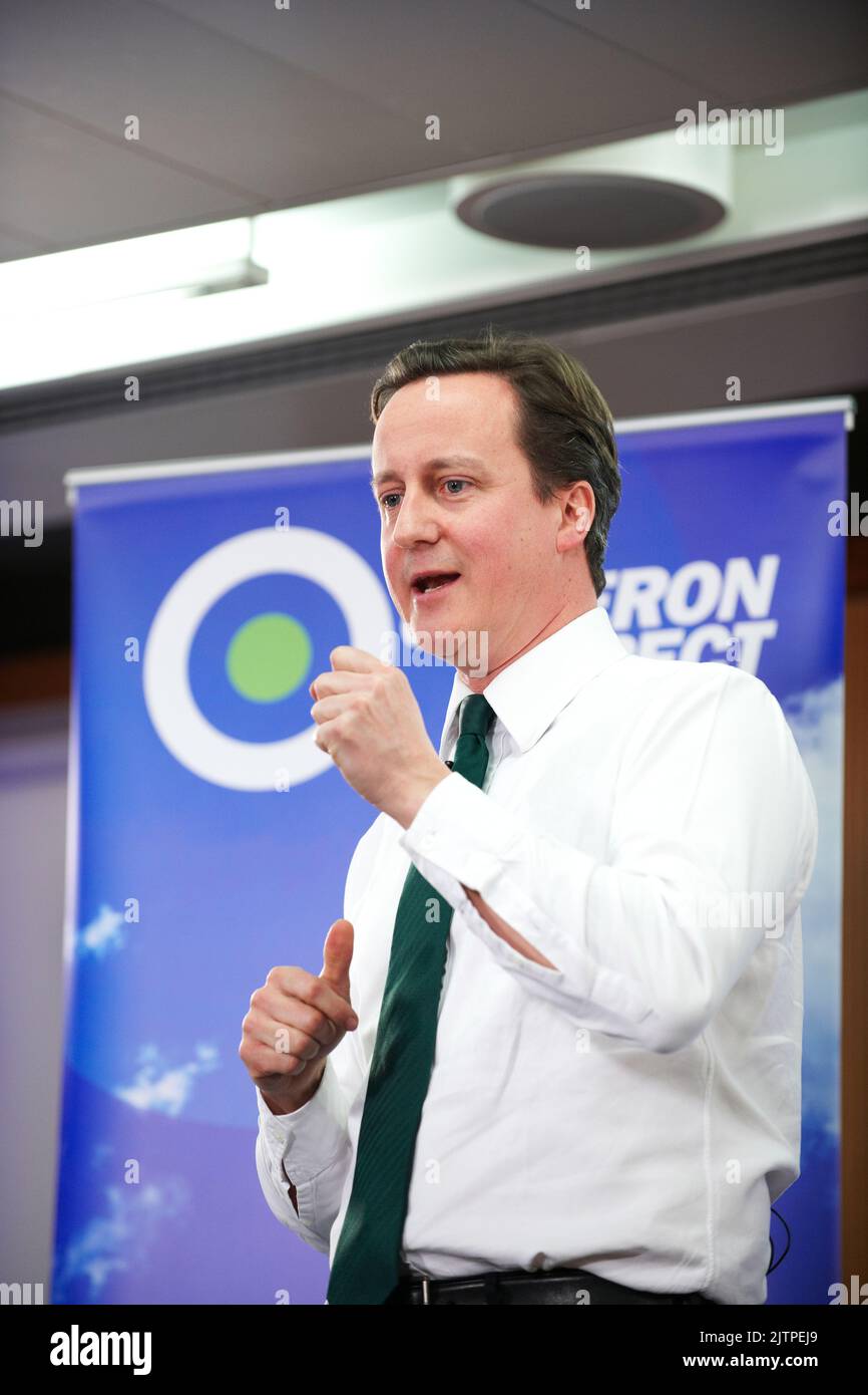 David Cameron speaking at The King's Fund 08/01/10 Stock Photo - Alamy