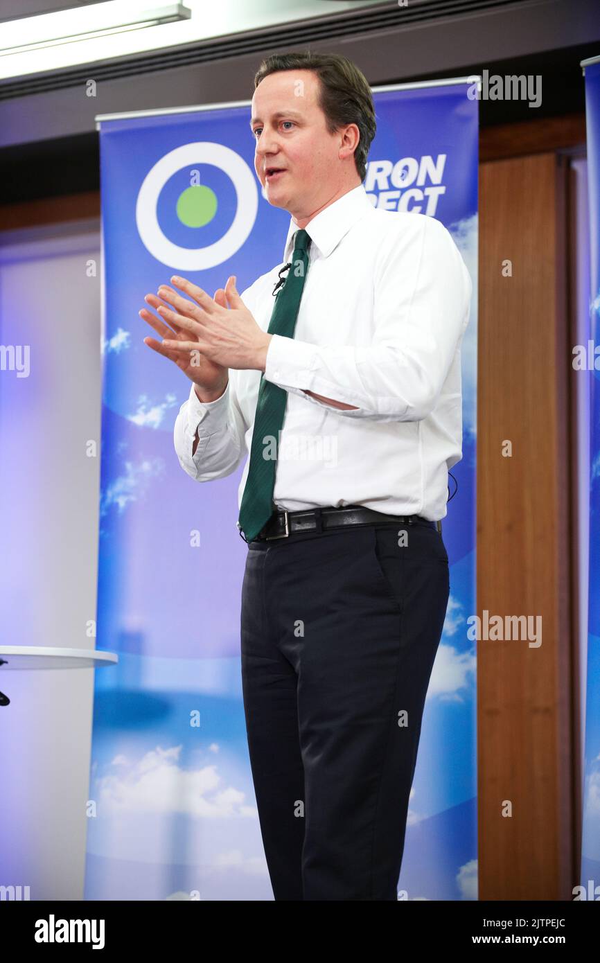David Cameron speaking at The King's Fund 08/01/10 Stock Photo - Alamy
