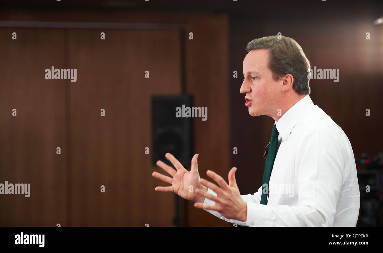 David Cameron speaking at The King's Fund 08/01/10 Stock Photo - Alamy