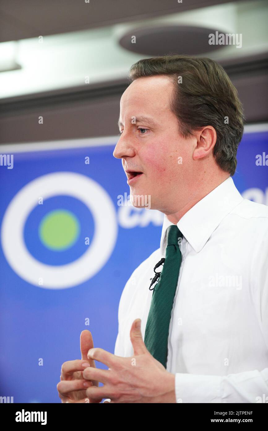 David Cameron speaking at The King's Fund 08/01/10 Stock Photo - Alamy