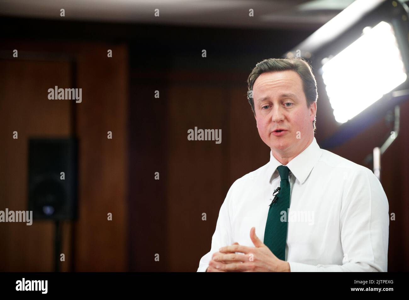 David Cameron speaking at The King's Fund 08/01/10 Stock Photo - Alamy