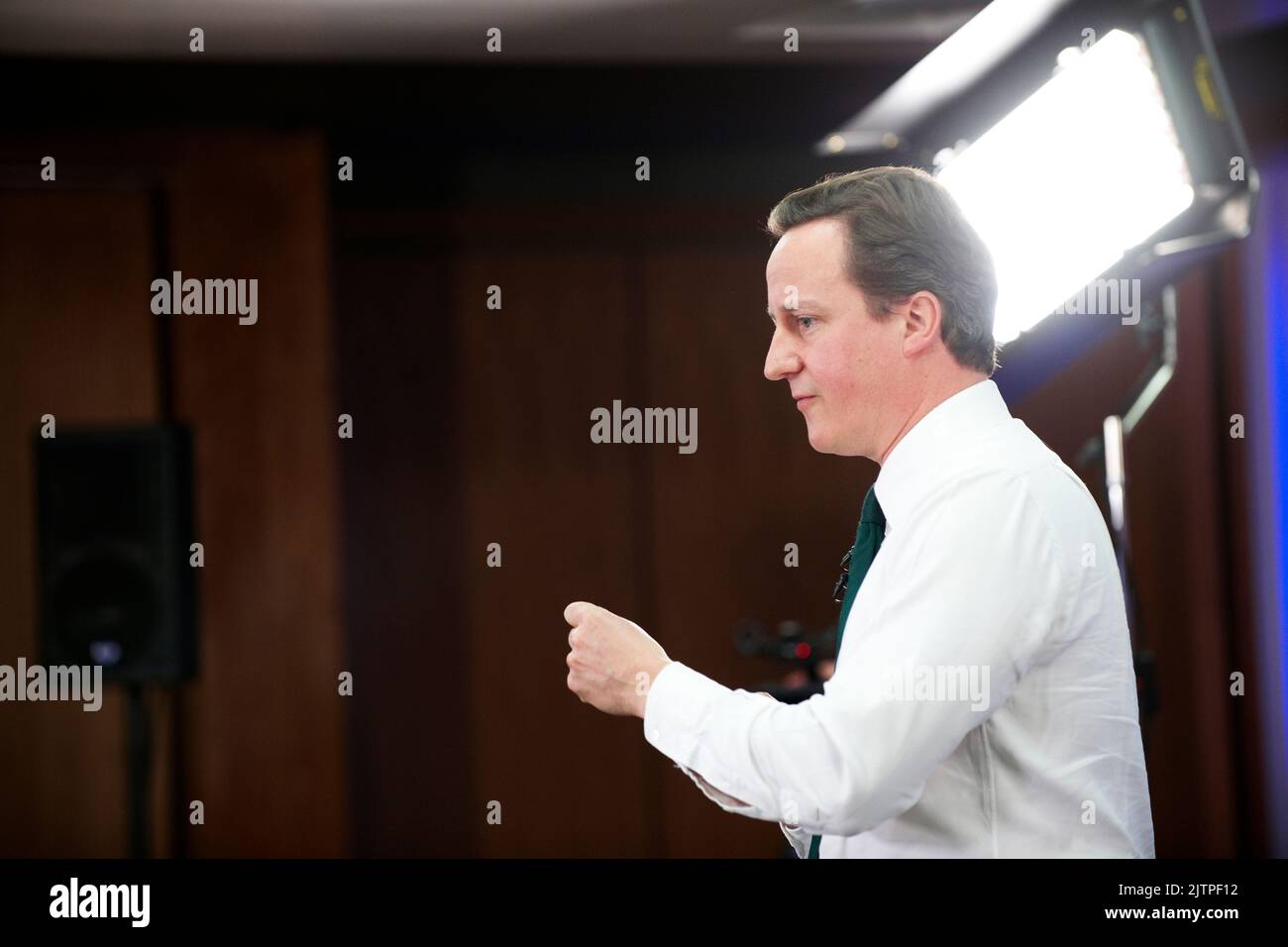 David Cameron speaking at The King's Fund 08/01/10 Stock Photo - Alamy